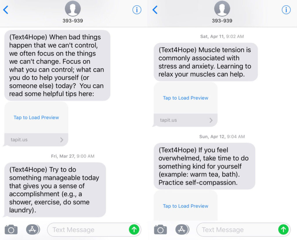 Text4Hope Offers Encouraging Text Messages Aimed at Mental Health ...