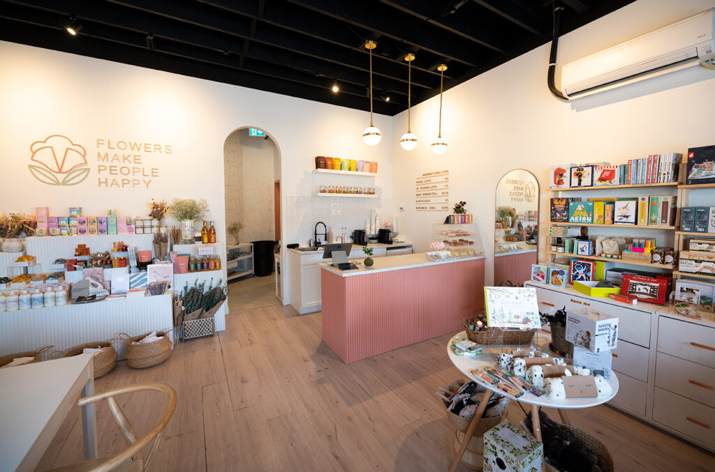 Inside Besties Floral Cafe - Avenue Calgary